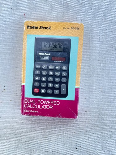 VTG Radio Shack (Cat.No 65-566) - Dual Powered Calculator EC-438 w/ Box ...