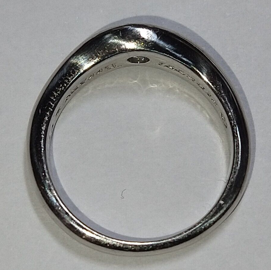 Solid platinum tiffany peretti diamond curved band ring 6.0 grams sz 4.25 pt950 | eBay