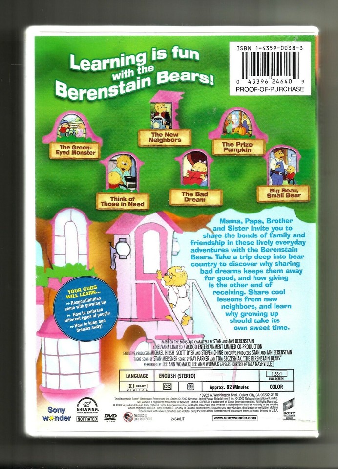 3 THE BERENSTAIN BEARS (2008, 3 DVD) 18 Episodes: Get Organized & More ...
