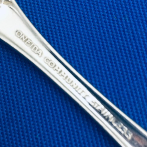 BRAHMS 3 Round Gumbo Soup Spoons 6 7/8 " Oneida Community Stainless ...
