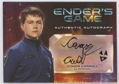 Conor Carroll as Bernard 2014 Ender's Game ON-CARD AUTO #A12 - WITH SKETCH! | eBay