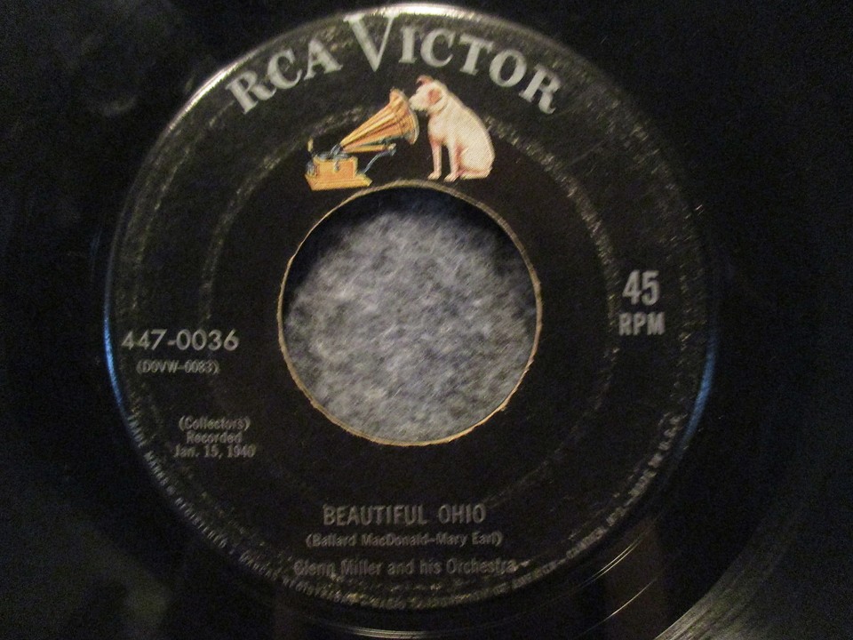 45 RPM 7" Record Glenn Miller Missouri Waltz & Beautiful Ohio RCA 447 ...