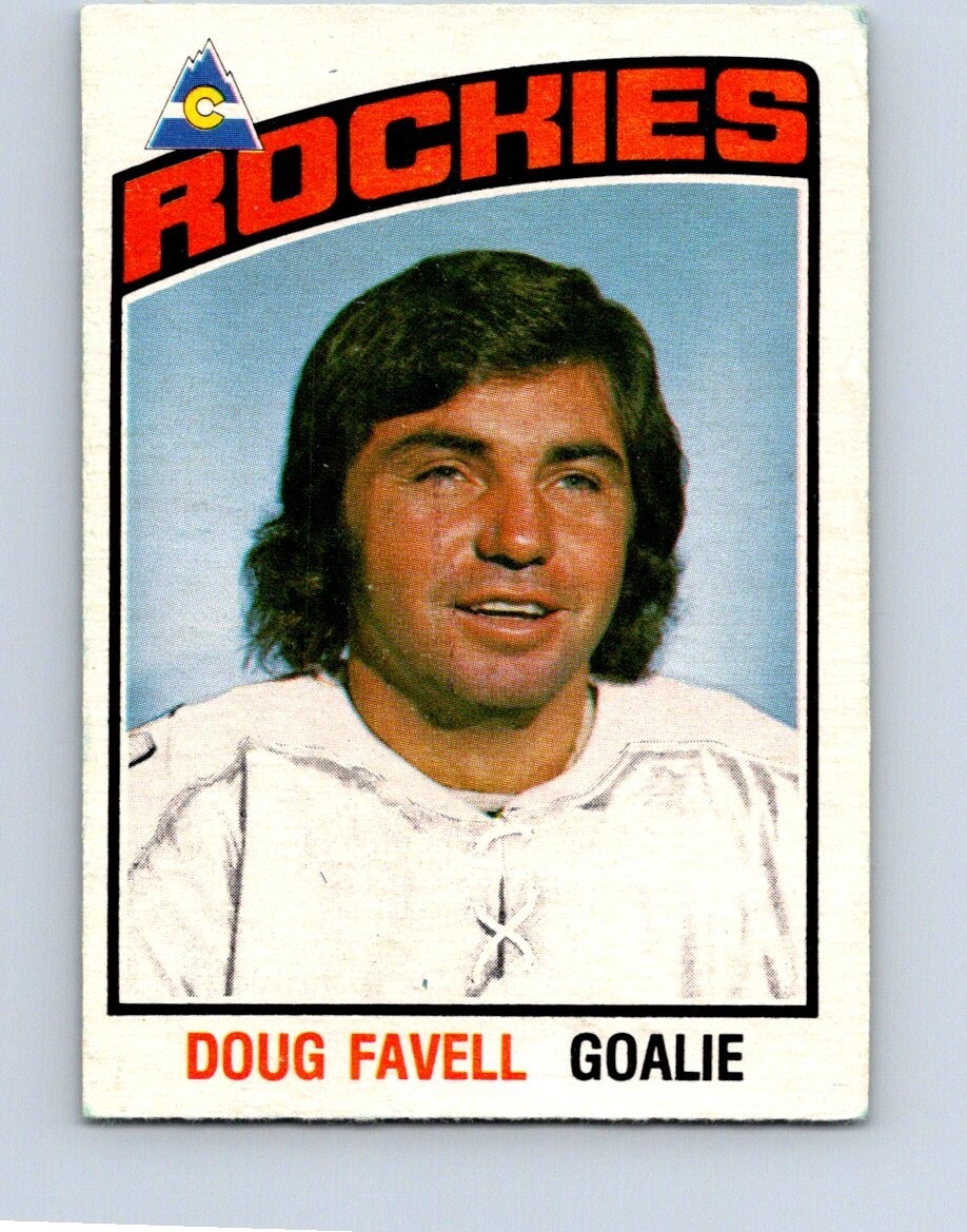 VINTAGE HOCKEY CARD O-PEE-CHEE 1976 COLORADO ROCKIES GOALIE DOUG FAVELL ...
