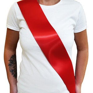 RED PLAIN / BLANK SASHES - Make your own sash - Hen Party Sash Birthday ...
