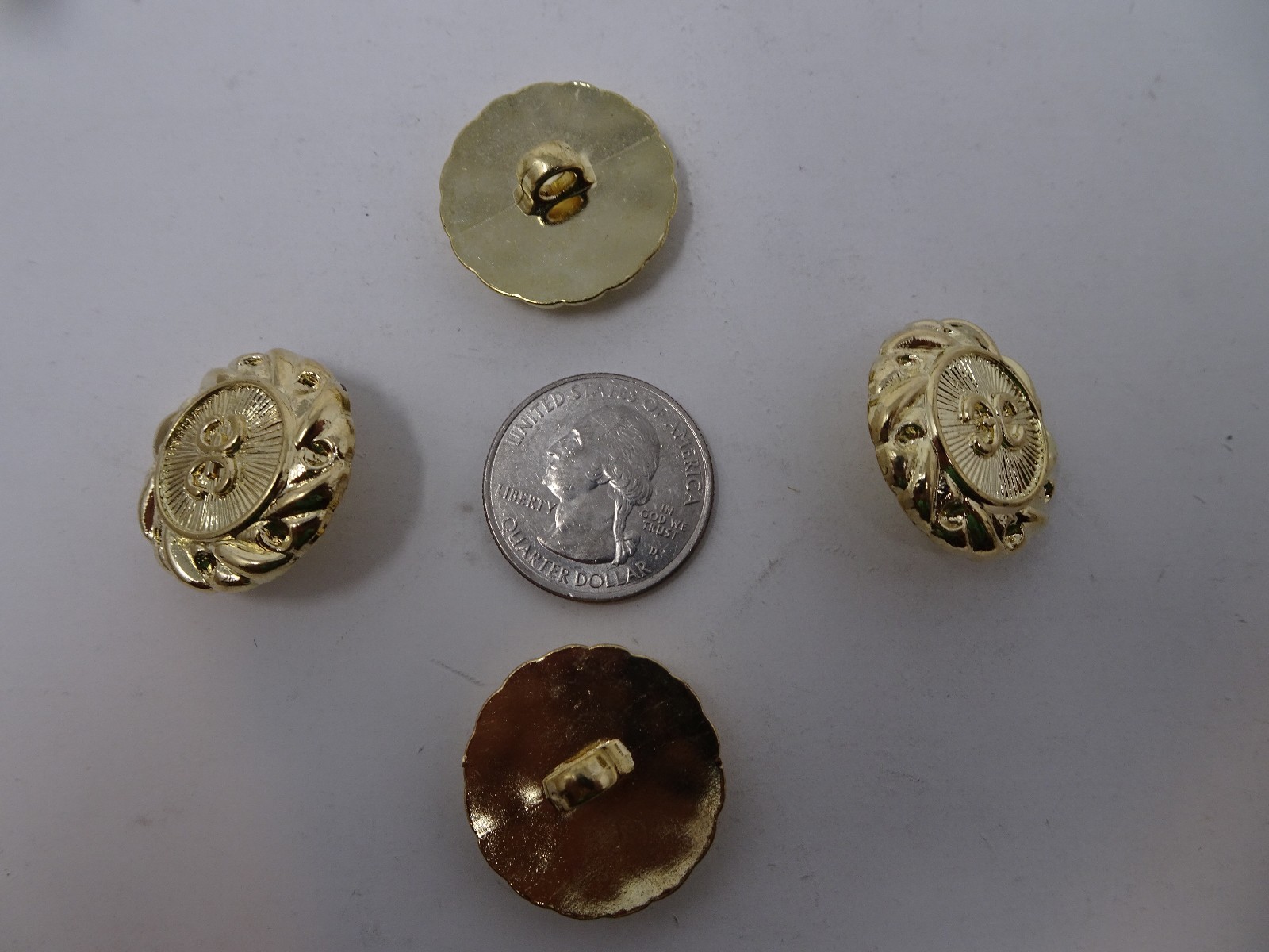 Vintage Gold Shank Buttons 3D Emblem 25mm Lot of 3 B58-6 | eBay
