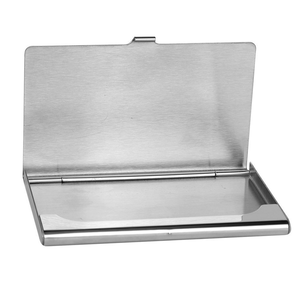 Stainless Steel Card Holder Case – Pocket Metal Wallet for Business, ID ...