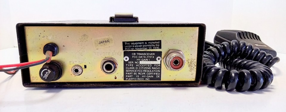 Hy-Gain 1 Mobile 40 Channel CB Radio W/ Mic and 25" Magnet Mount ...