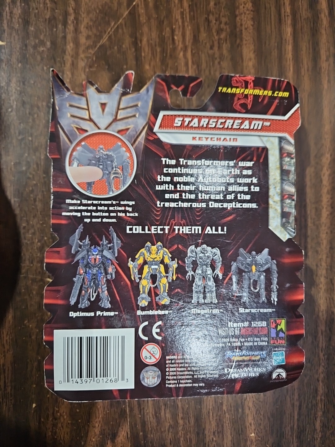 Transformers Revenge of the Fallen 2009 Starscream Keychain 3.75 Inch ...