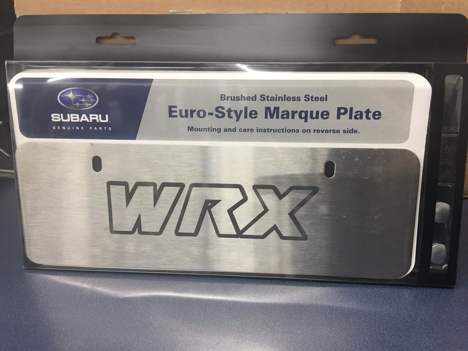 Genuine OEM Subaru Euro Style WRX Marque Plate Stainless Steel ...
