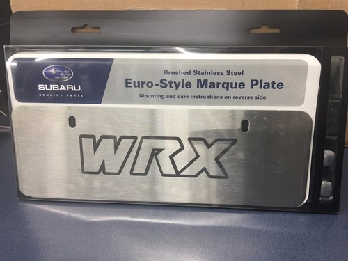 Genuine OEM Subaru Euro Style WRX Marque Plate Stainless Steel ...