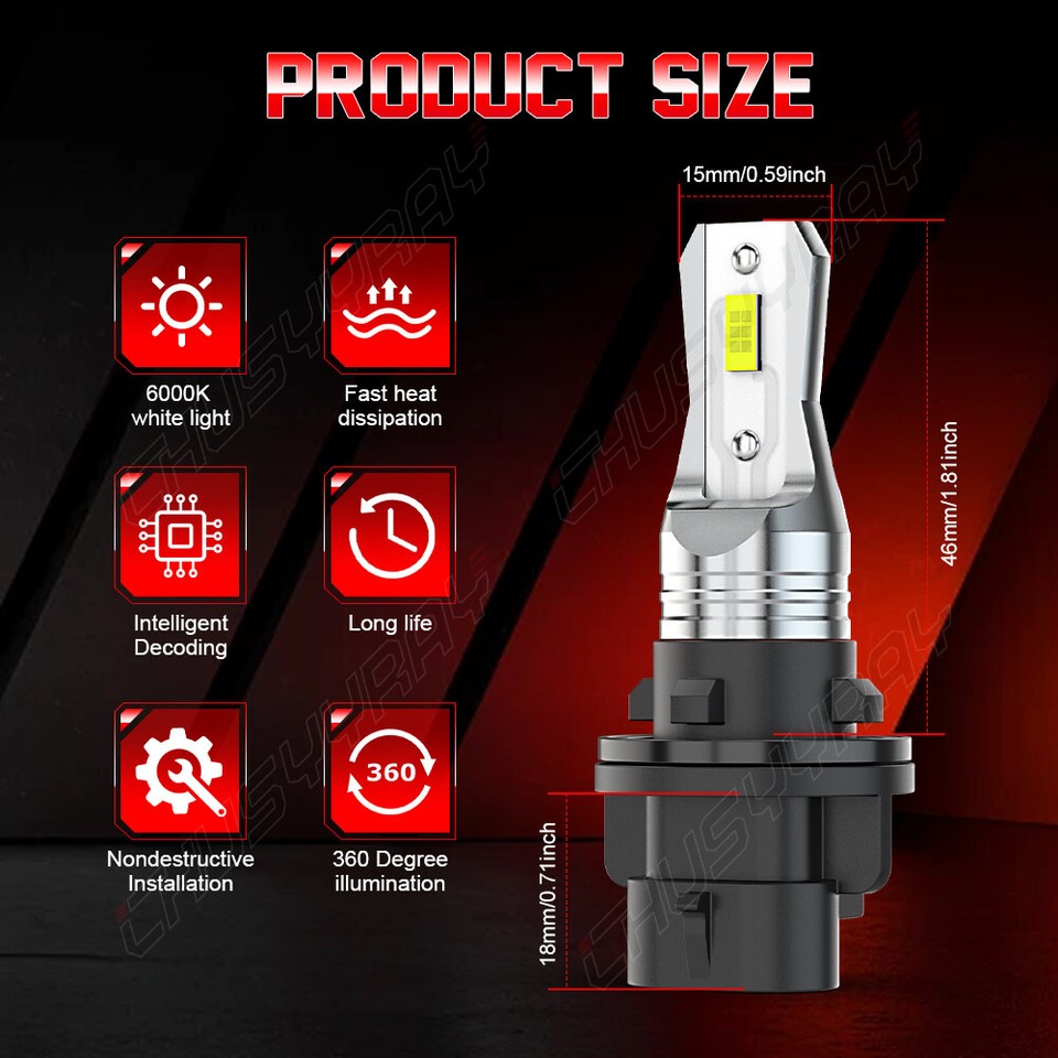 34901-HP5-601 34901-HM8-B00 LED Headlight Bulb Lights for 2013 Honda ...