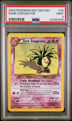 2002 POKEMON NEO DESTINY #33 DARK EXEGGUTOR PSA 9 | eBay