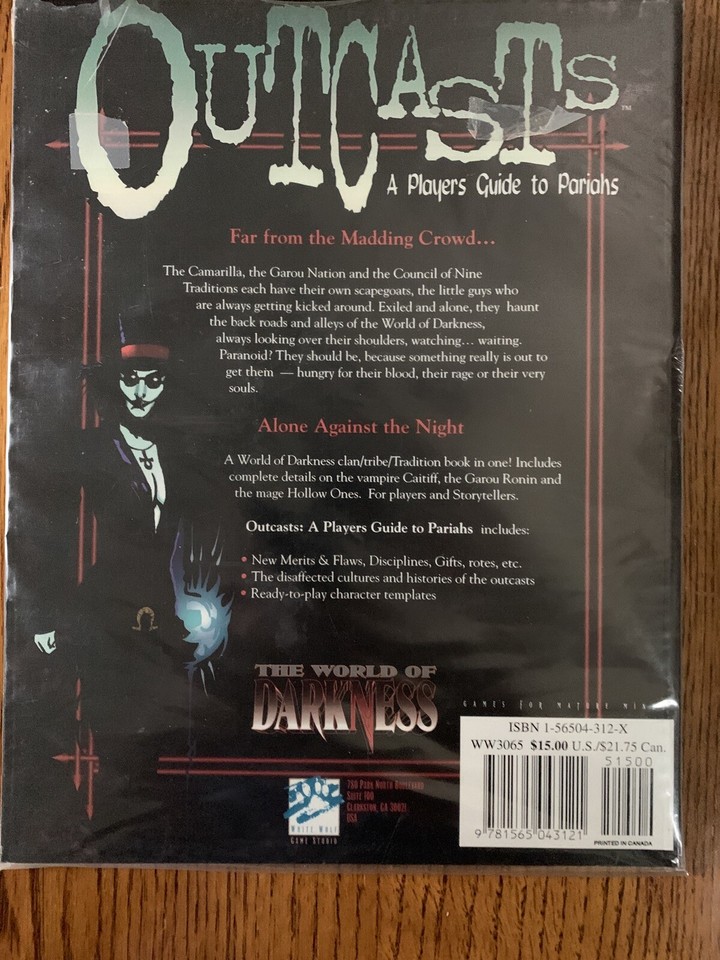 Vampire: The Masquerade WOD Outcasts A Players Guide to Pariahs WW3065 ...