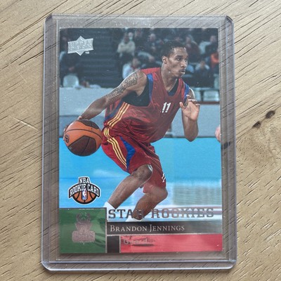 2009-10 Upper Deck #233 Brandon Jennings RC Rookie Card Milwaukee Bucks ...