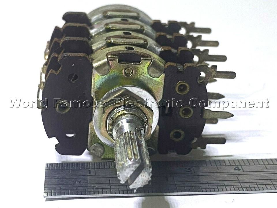 1pcs - NOBLE 100KA 15AM 100Kx4 4-Gangs DUAL Audio Potentiometer Knurled ...