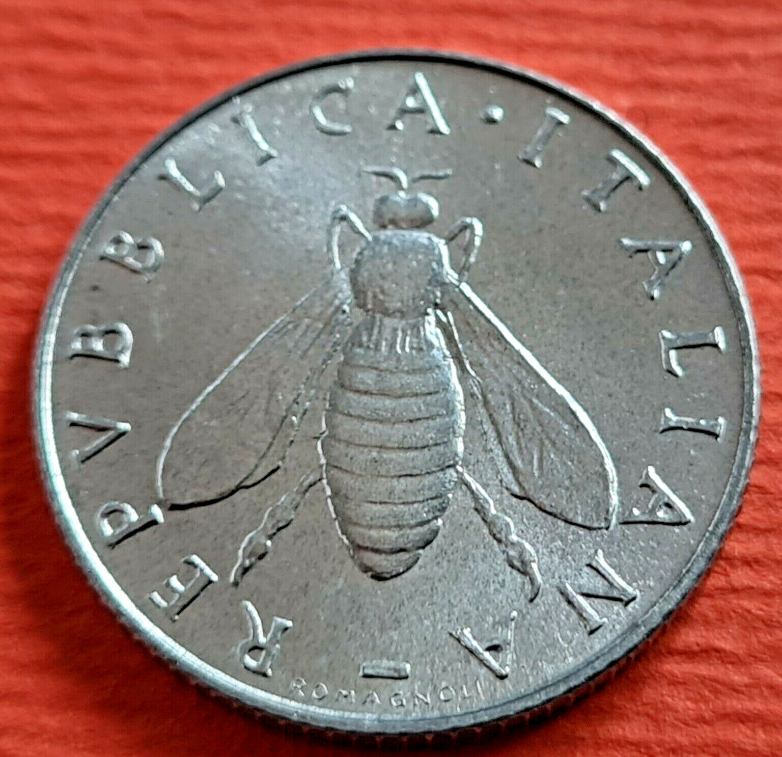 1954 Italy Italian 2 Lire Olive Branch Honey Bee Coin UNC FDC MINT | eBay