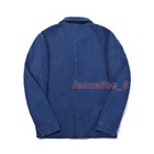 Men Classic 60s French Indigo Blue Jacket Vintage Worker Chore Coat ...