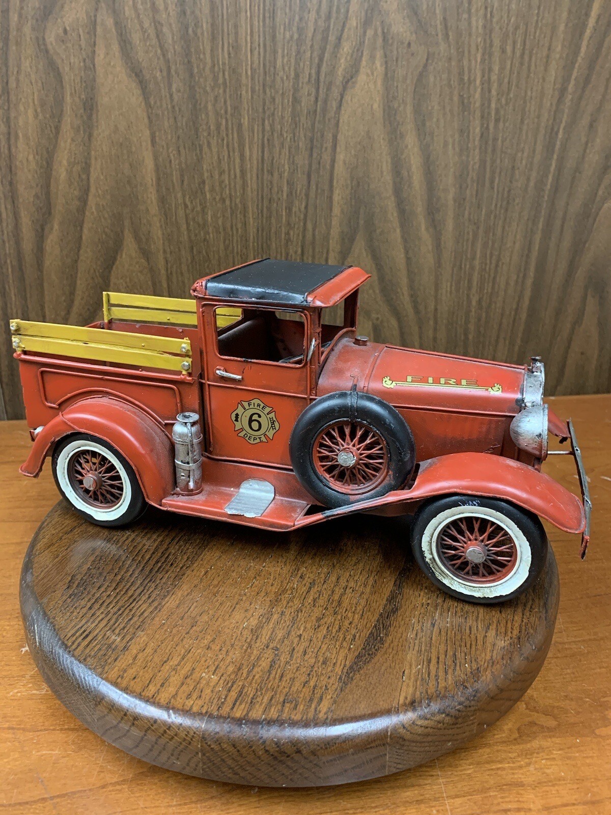 Vintage Style 1931 Ford Fire Chief Pick-Up Truck Made Out Of Metal. 4B ...