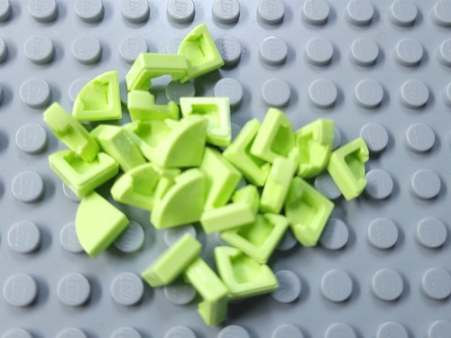 New LEGO Lot of 25 Yellowish Green 1x1 Round Corner Tile Pieces | eBay