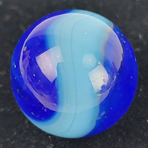 Akro Agate Prize Name Corkscrew Marble Cobalt & Baby Blue .69” NM UV ...