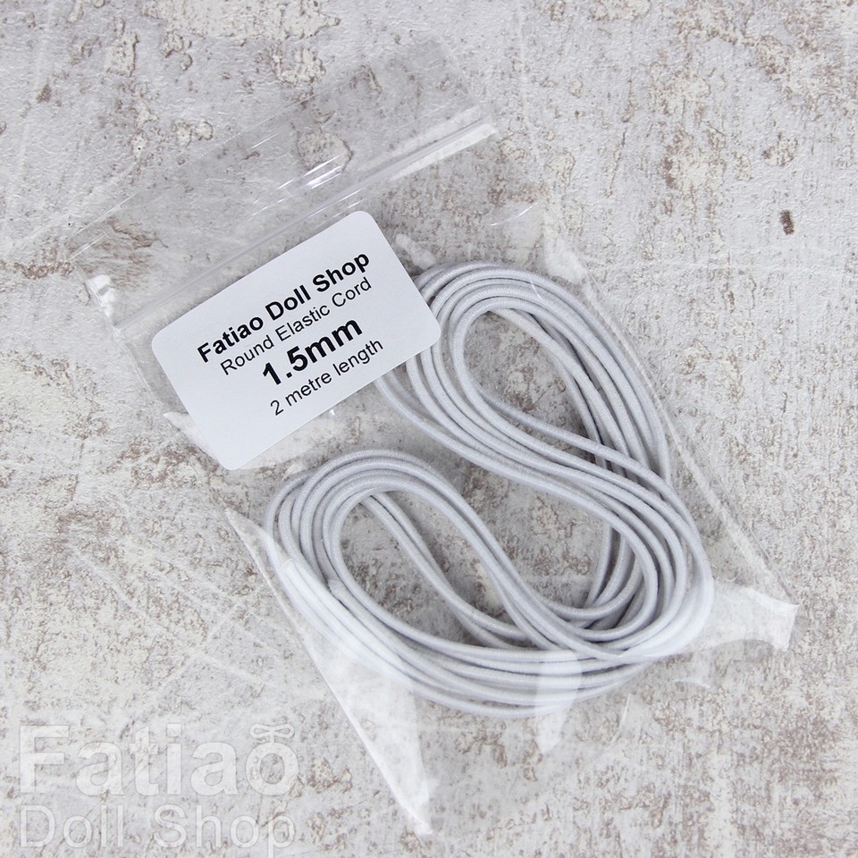 White Stringing Round Elastic Cord BJD doll - 1mm 1.5mm 2mm 2.5mm 3mm 3 ...