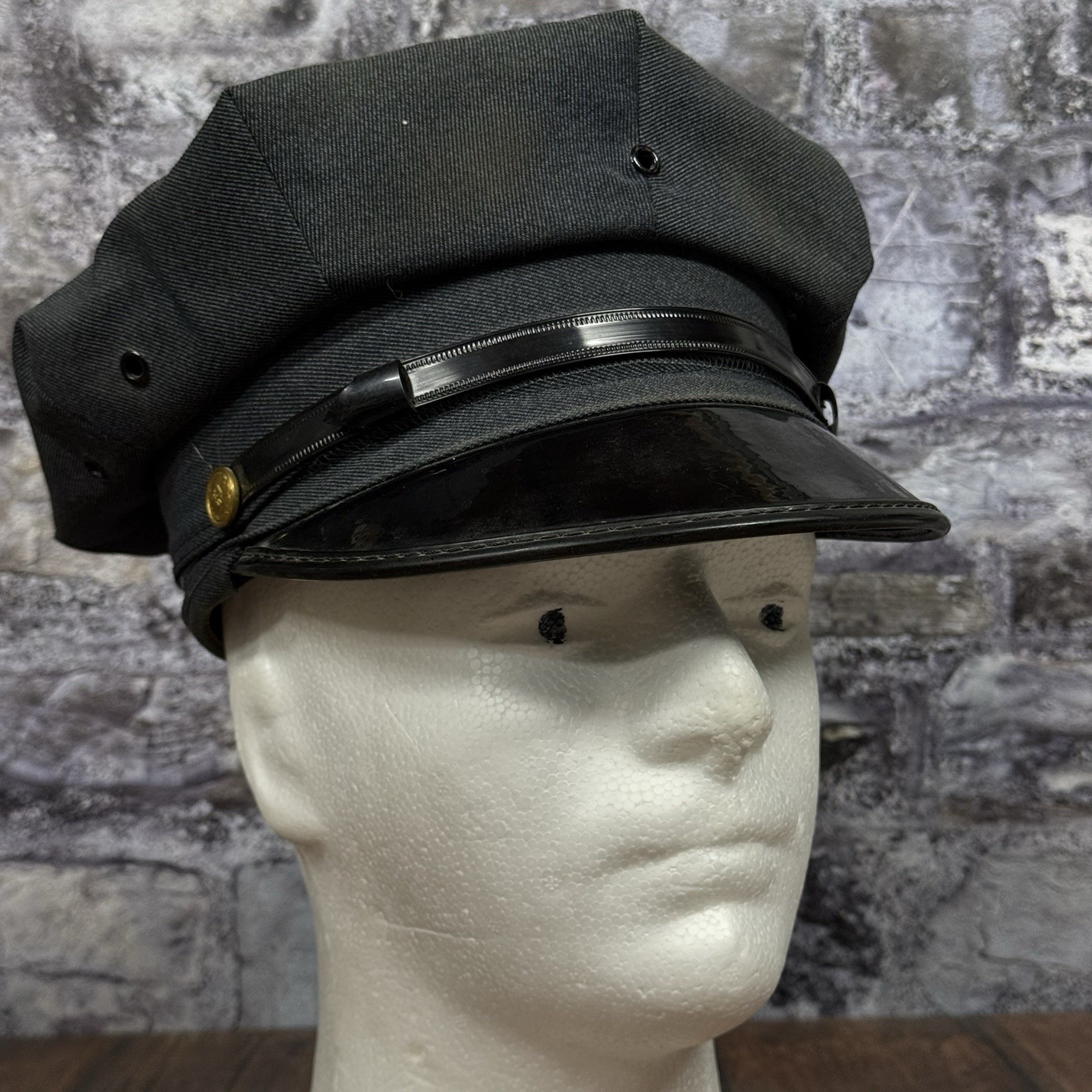 Vintage Police Force Cap Officer Hat Patrol - Gem