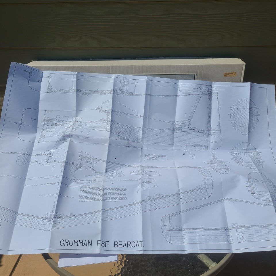 Aerotech Models Balsa Wood RC Scale Bearcat 50" Span .40-.60 Eng NOS ...