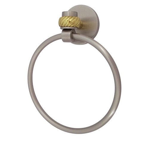 Satellite Towel Ring - Two-Tone - Satin Nickel / Polished Brass | eBay