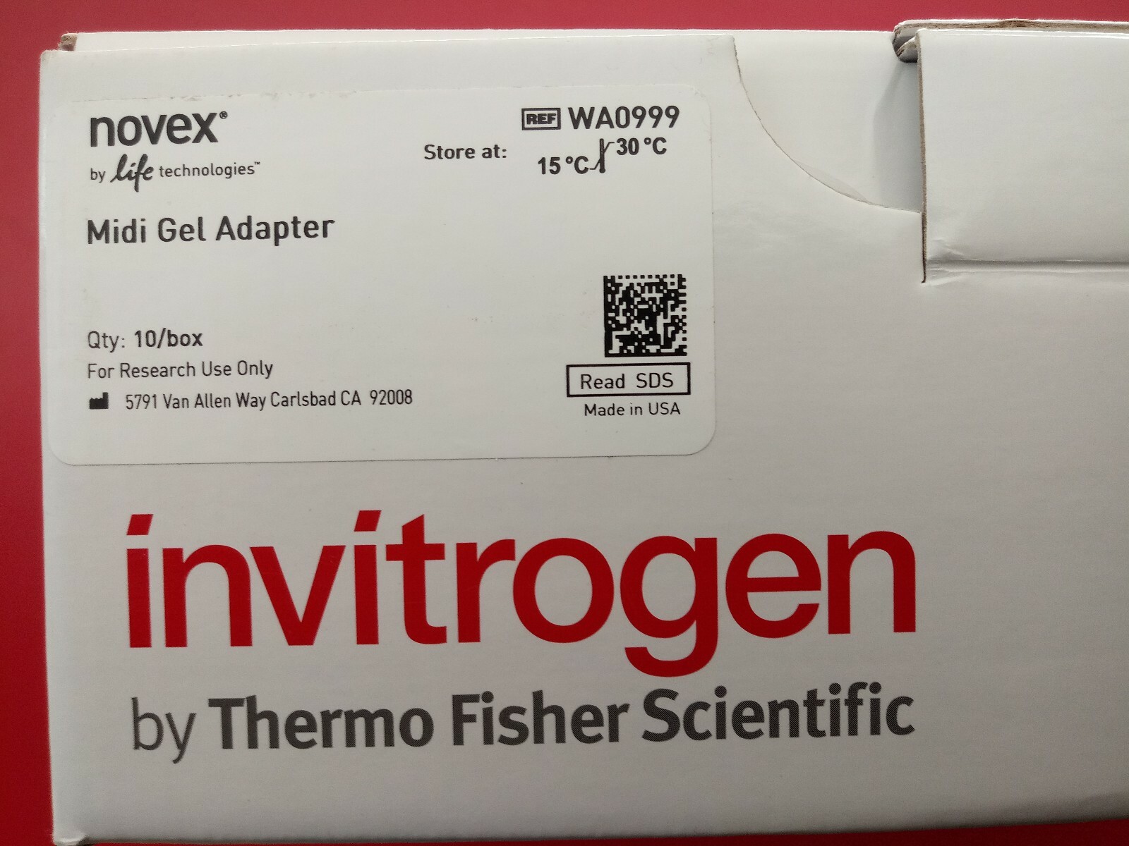 Thermo Fisher Scientific WA0999 Novex Invitrogen Midi Gel Adapter NIB ...