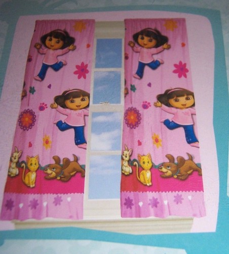 Dora The Explorer Dora Pets Window Panel Curtain Drape 42" x 84" NEW | eBay