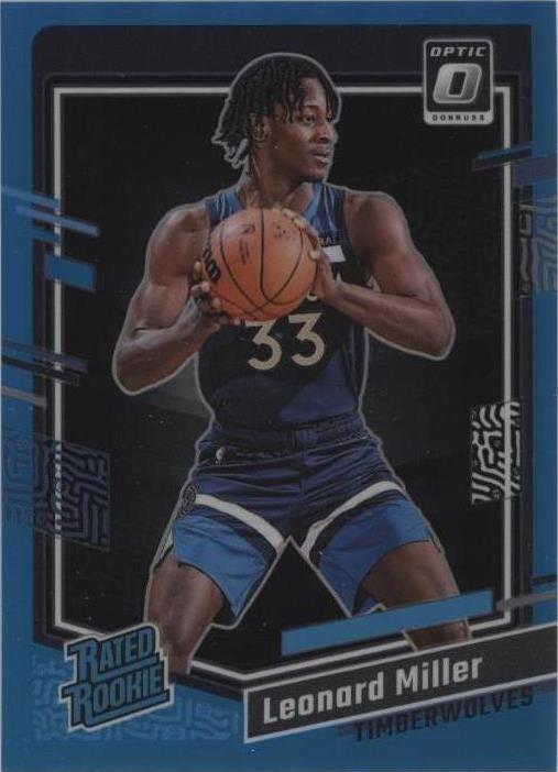 2023-24 Panini Donruss Optic - Rated Rookie Leonard Miller #234 Aqua ...