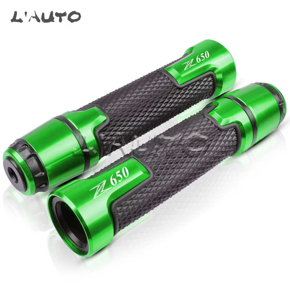 Green motorcycle CNC Handle bar Grips Handlebar For Kawasaki Z650 2004 ...