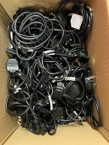 ** JOB LOT * 10 - 50 X UK 3 Pin Power Cord C5 Clover Leaf Power Cable ...