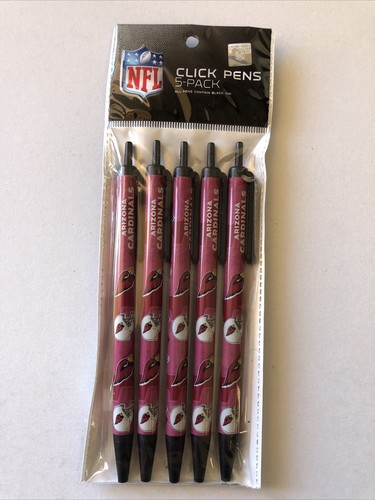 NFL Official Licensed Click Pens 5 Pack Black Ink Arizona Cardinals | eBay
