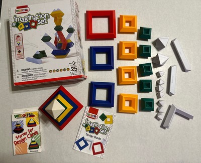 WEDGITS Building Blocks IMAGINATION SET 24 + Bonus 5 Design Cards ...