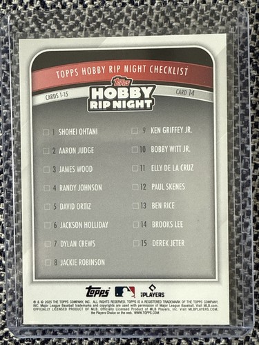 2025 Topps Hobby Rip Night Brooks Lee Green Variation #14 | eBay