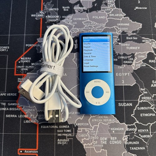 Apple iPod Nano 4th Generation Blue A1285 8 GB With Charger Bundle | eBay