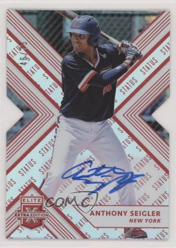 2018 Panini Elite Extra Edition Status Red Die-Cut /75 Anthony Seigler ...