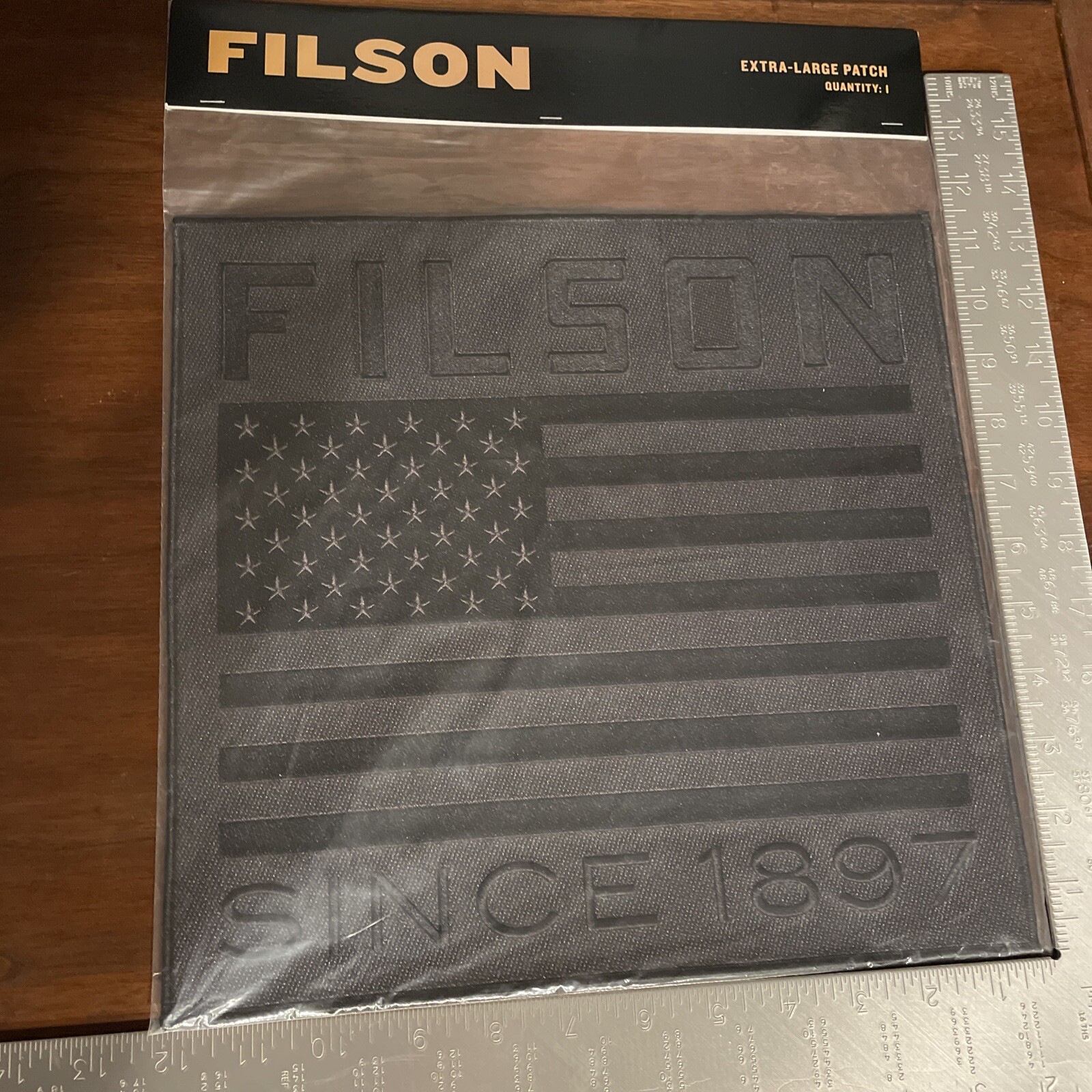 Filson Decal Sticker Patch Extra Large Flag USA Logo Black Grey for ...