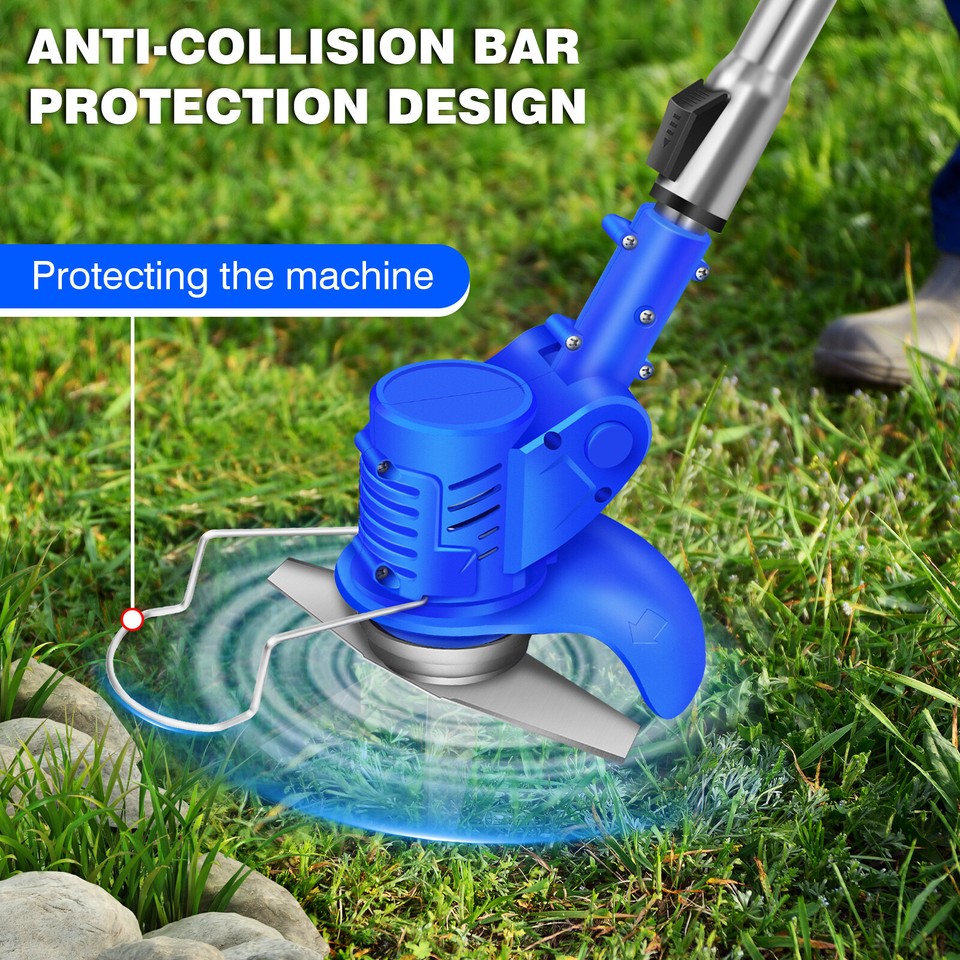 21V Electric Cordless Grass Trimmer Strimmer Garden Edger Cutter High ...