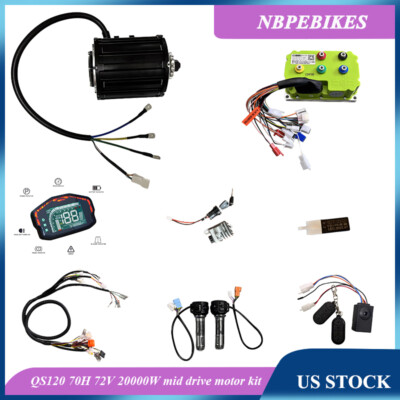 US STOCK:QS120 70H 2000W BLDC mid drive motor with 428-14T for ATV/Drit ...