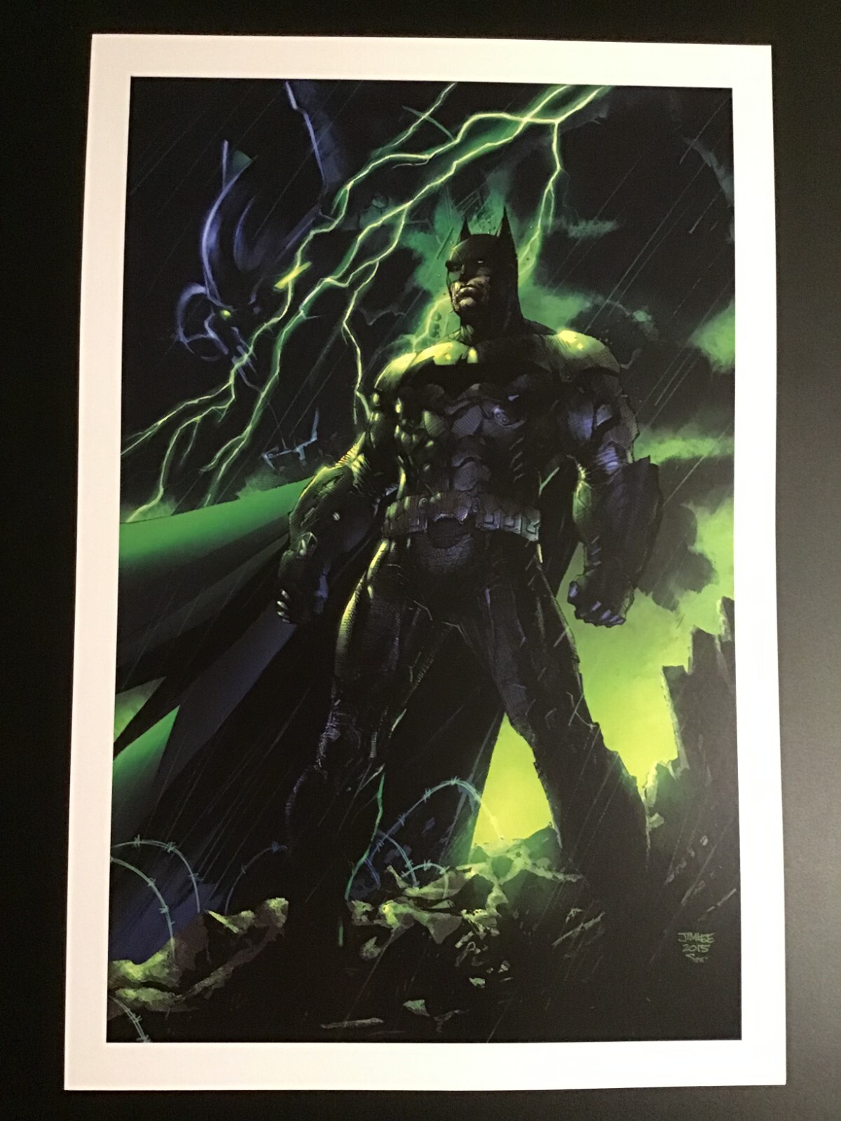 DC ARKHAM KNIGHT GENESIS BATMAN #1 Art Print By JIM LEE Art Print 12x18 ...