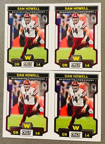 4x Lot 2023 Panini Score Football NFL #253 Sam Howell Insert Card ...