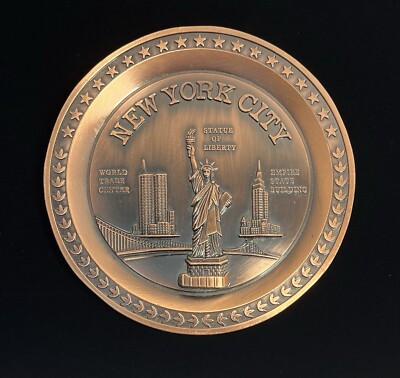 Decorative New York City Plate | Statue of Liberty World Trade Souvenir ...