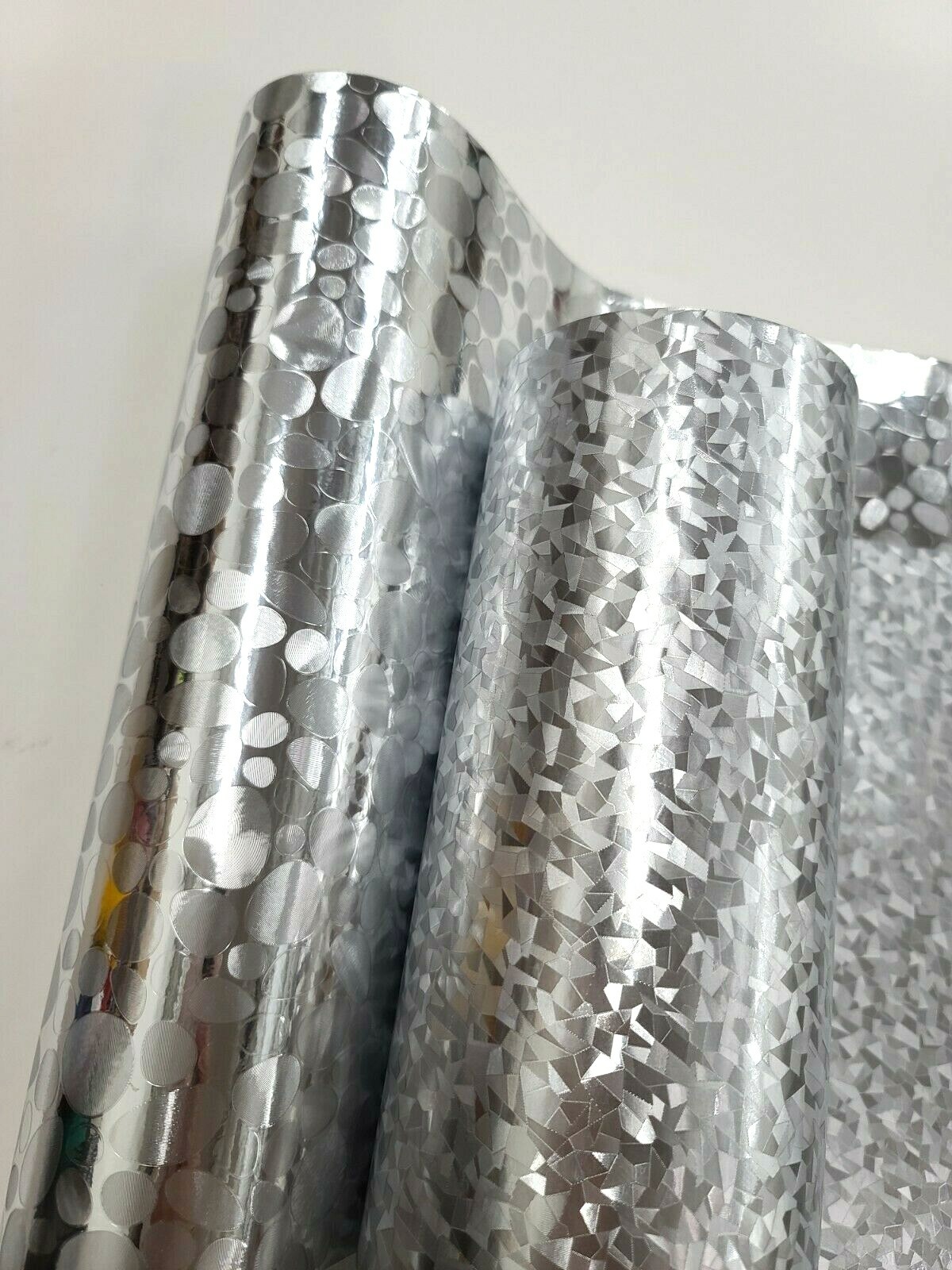 Gloss Chrome Silver Pattern Vinyl Vehicle Car Wrap Film Decal Sticker ...