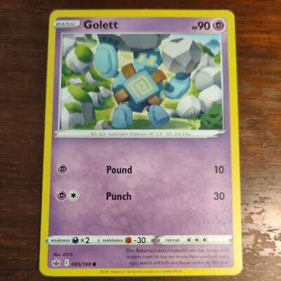 Golett 065/198 Common | SWSH: Chilling Reign | Pokemon Card | eBay ...