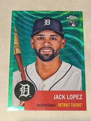 2022 Topps Chrome Platinum Jack Lopez Green Wave Refractor Rookie #/99 ...