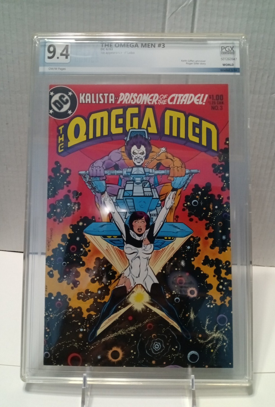 OMEGA MEN #3 "1ST APPEARANCE OF LOBO" OW/W PAGES PGX 9.4 | eBay