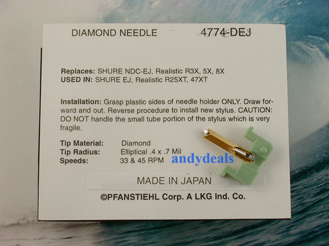 STYLUS NEEDLE for Shure NDC-EJ Realistic R3X 5X 6X 8X fits R25XT 47XT ...
