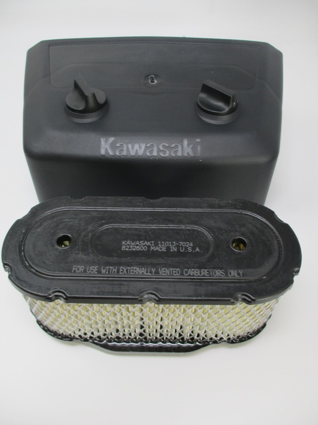Genuine Kawasaki 11011-6001 Air Filter & Cover 11013-7027 FH601V FH641V ...